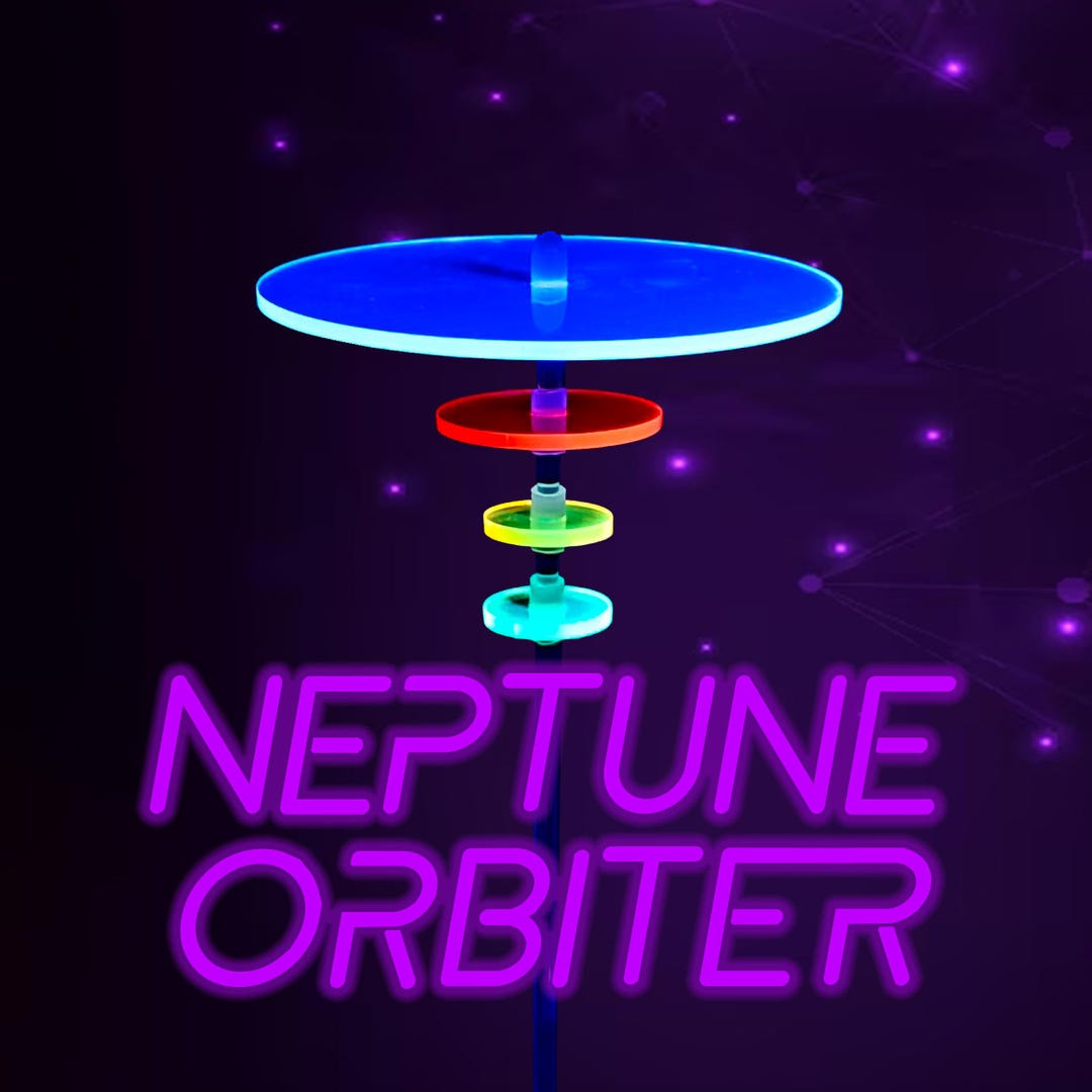 Neptune Orbiter – Fluorescent Blacklight UV Reactive Neon Acrylic ...