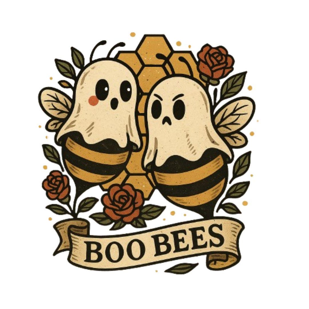 Boo Bees PNG: Funny Halloween Ghost Bee Clipart (digital Download - Etsy