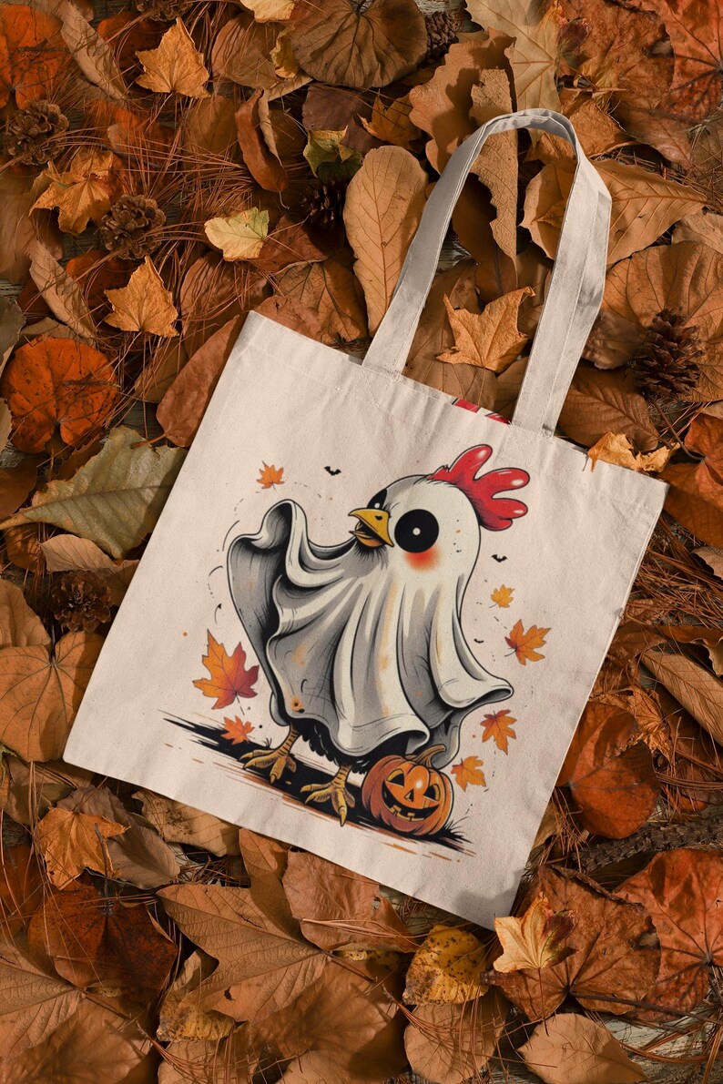 Ghost Chicken PNG: Funny Halloween Clipart, Farmhouse Fall Design ...