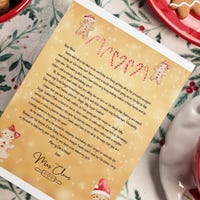 Vintage Letter From Mrs Claus, A4 Size, Sugar Cookie Recipe, Hot Choco ...