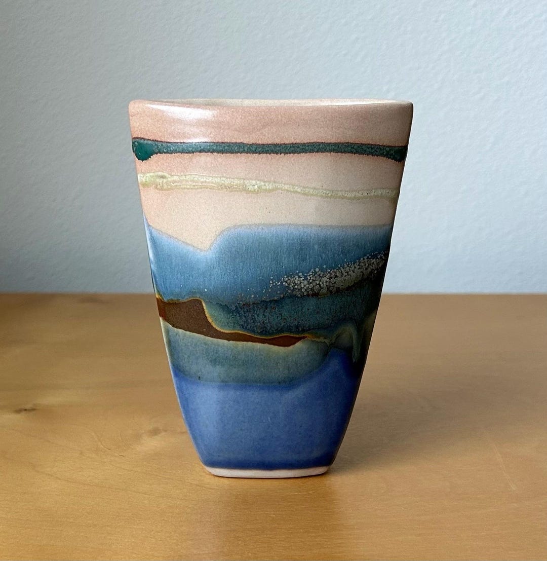 Vintage Bonnema Potters Miniature Envelope Vase 4.5” Tall Light Earth ...