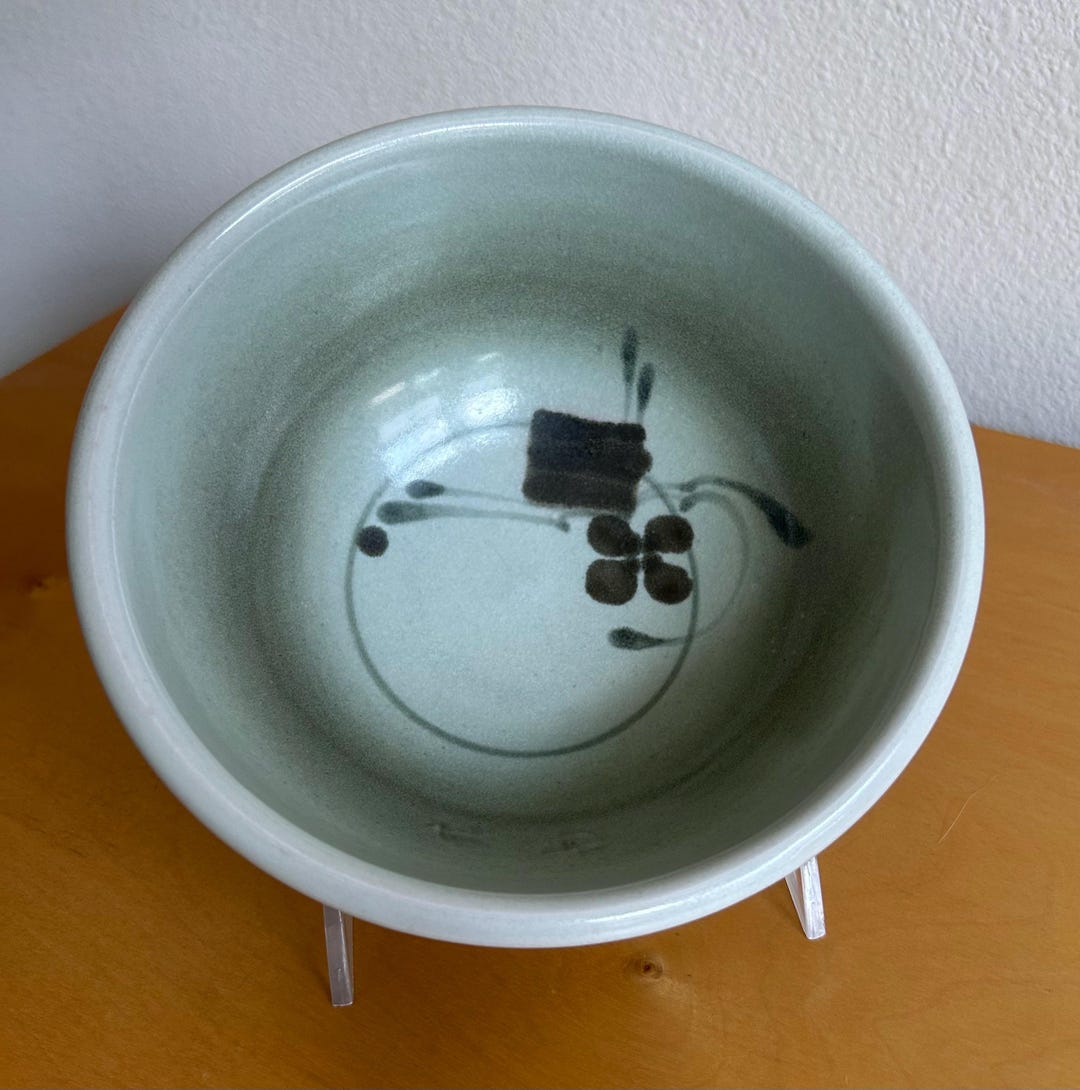 Ron Carson Studio Pottery Bowl 6.5" Diameter Celadon Porcelain Wheel ...