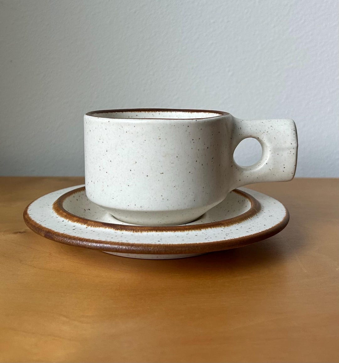 Fabrik Spokane Coffee Cup and Saucer Set by Jim Mcbride Speckled ...