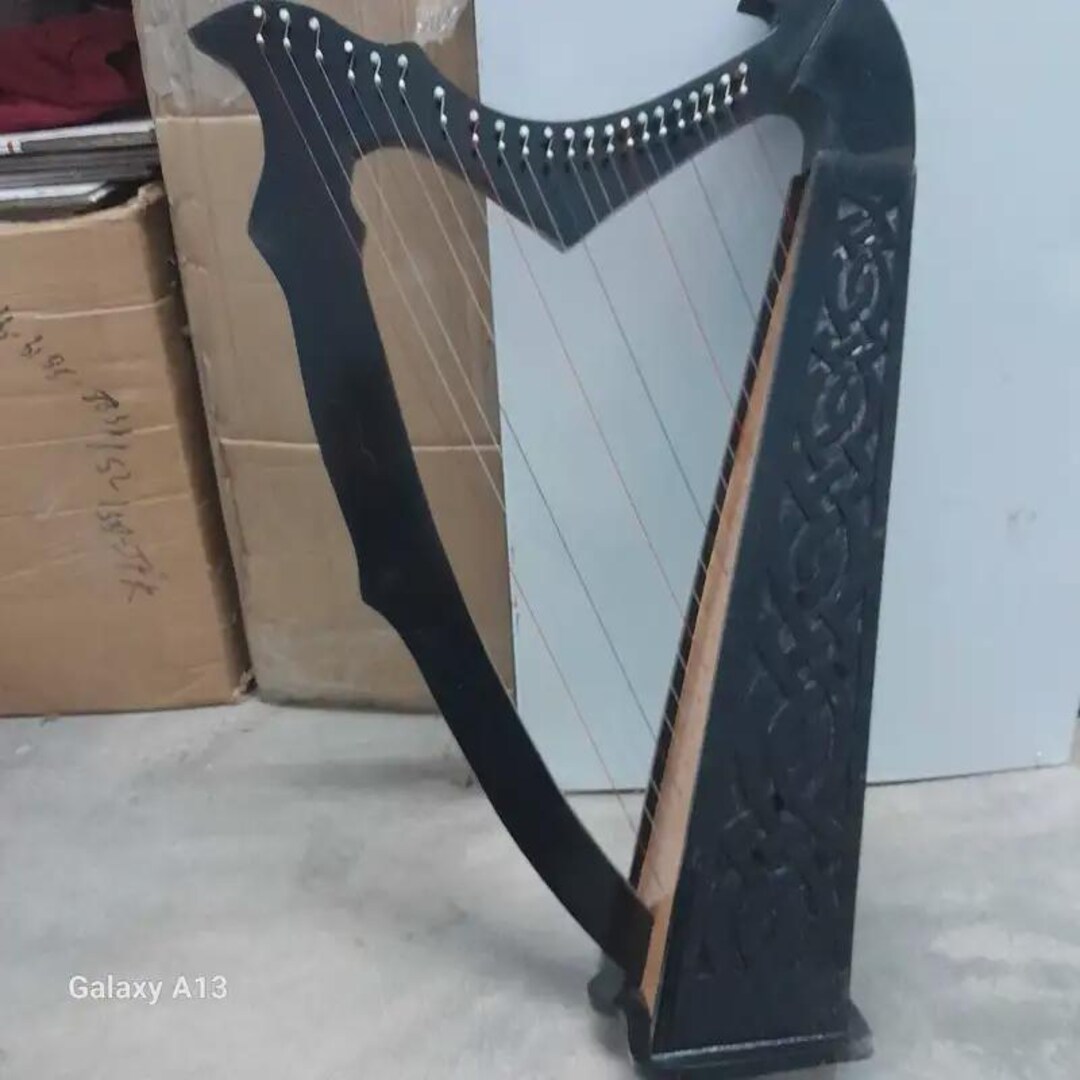 22-string Lyre Harp SOLID ROSEWOOD Extra Strings & Carrying Case ...