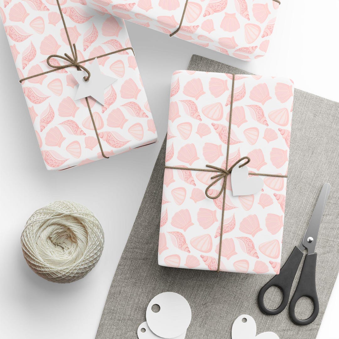 Seashell Wrapping Paper: Eco-friendly Coastal Gift Wrap - Etsy