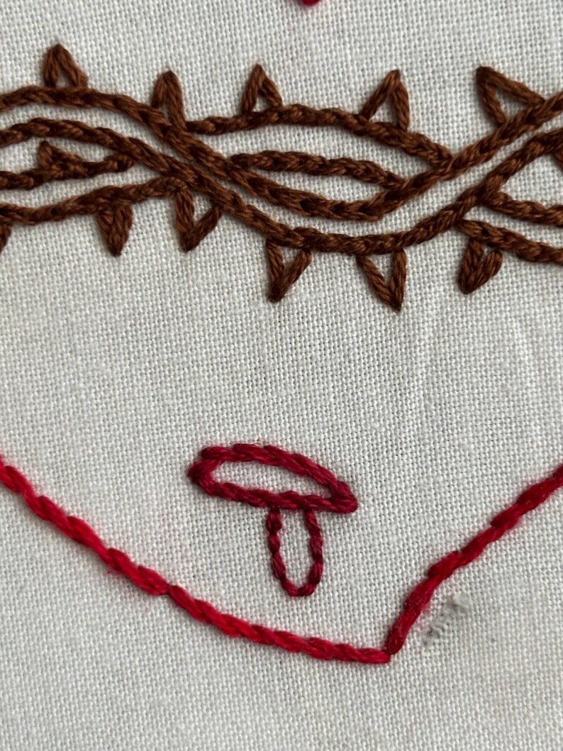 Sacred Heart of Jesus Embroidery Digital Guide | Beginner Catholic Hand ...