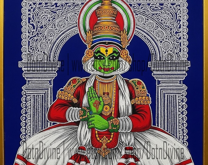 Kathakali Digital Art: Kerala Mural, Kolam-inspired (SVG, JPG, PDF ...
