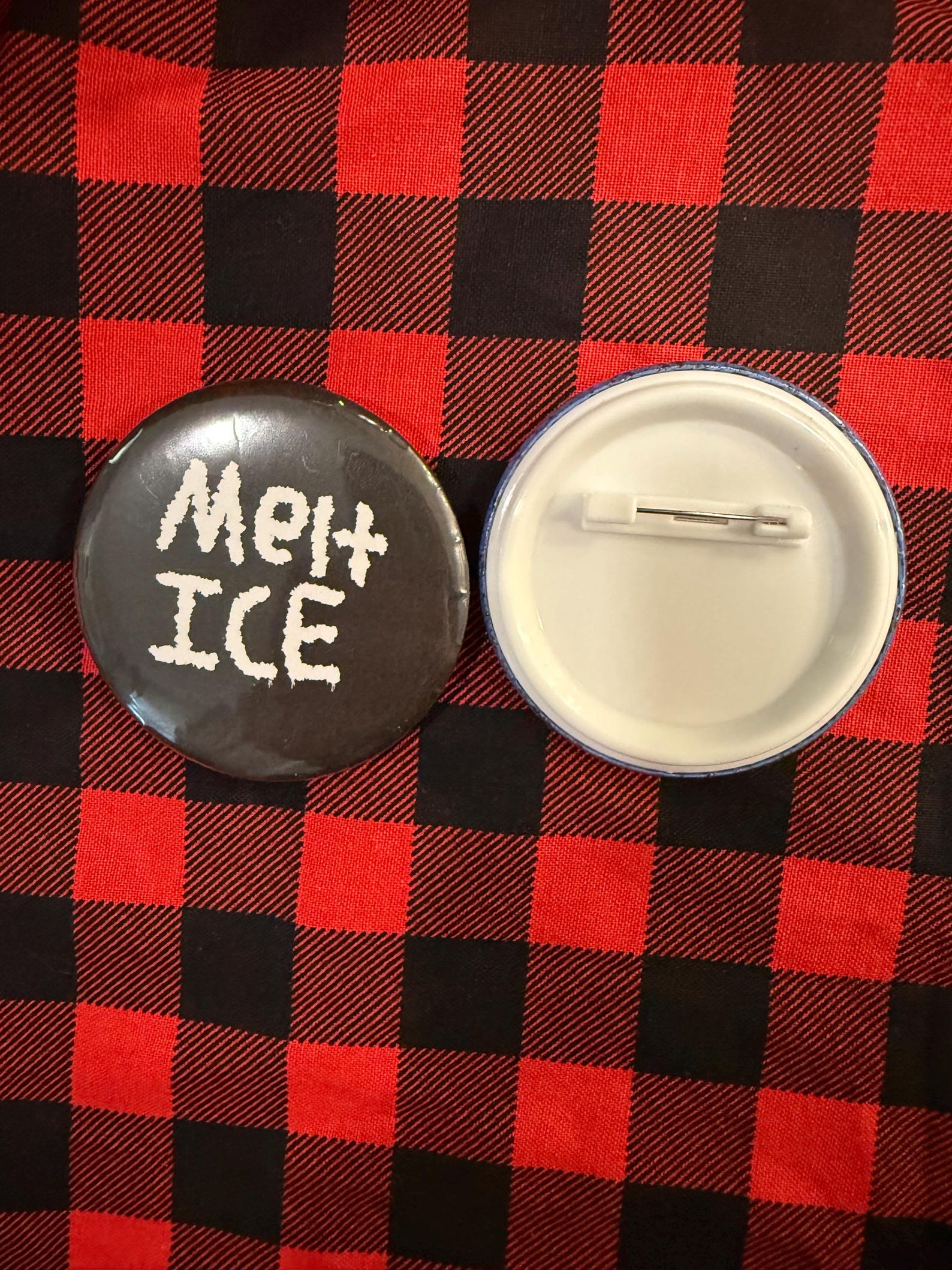 Melt ICE Pin Button (black or Blue) - Etsy