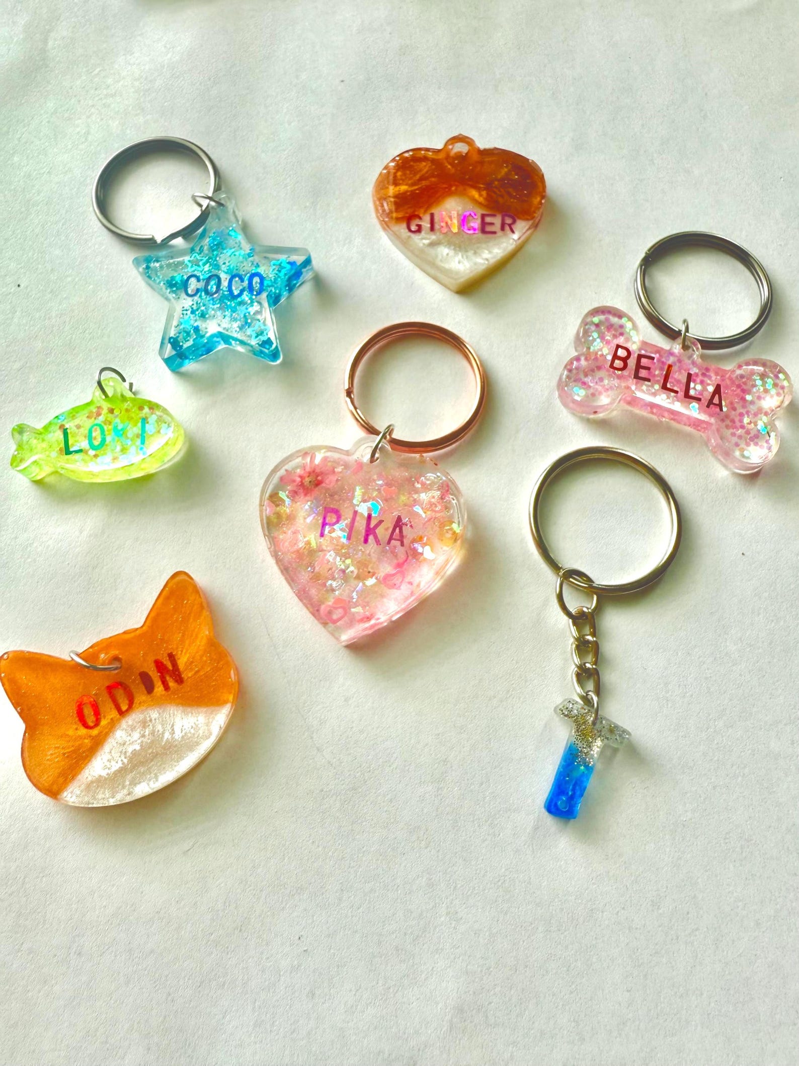 Custom Resin Pet Tag: Personalized Dog Cat ID, Handmade - Etsy