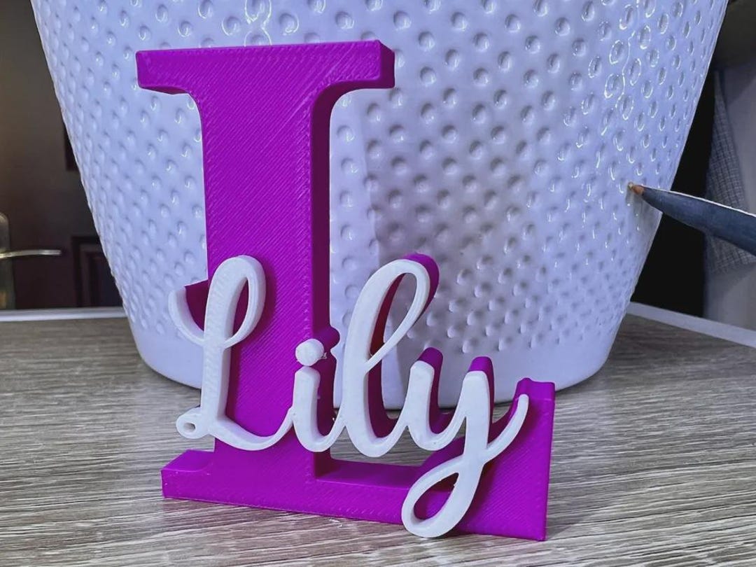 3D Printed LILY Name Ornament: Personalized Nursery Decor - Etsy