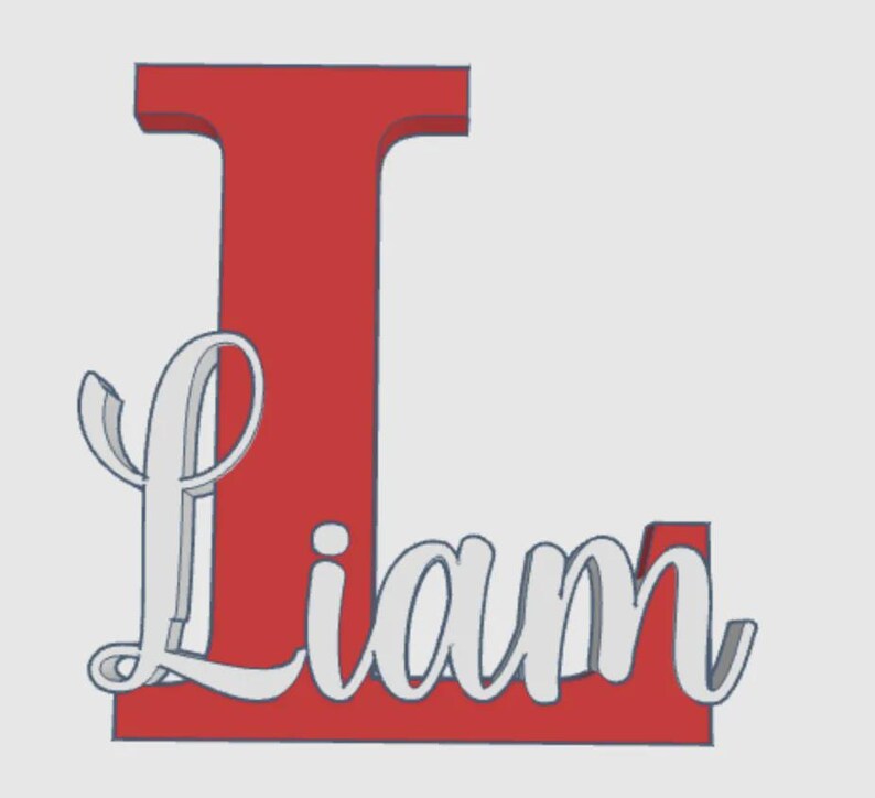 3D Printed LIAM Name Ornament: Personalized Nursery Decor - Etsy