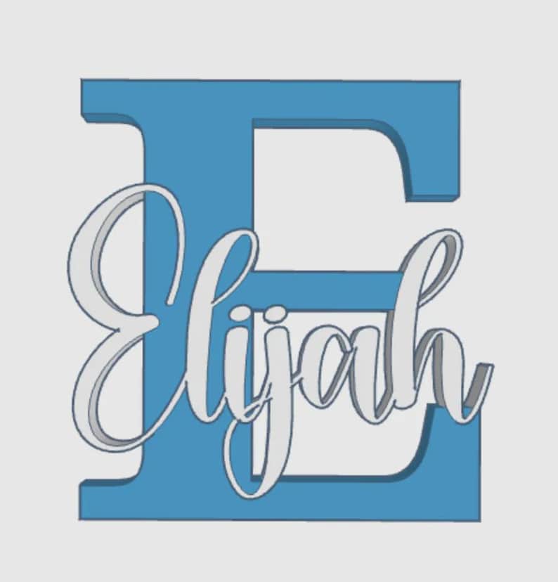 Personalized 3D Printed Name Ornament: Custom Nursery Decor - Etsy