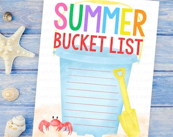 Toddler Pre-k Summer Bucket List Printable Download, Toddler Activities ...