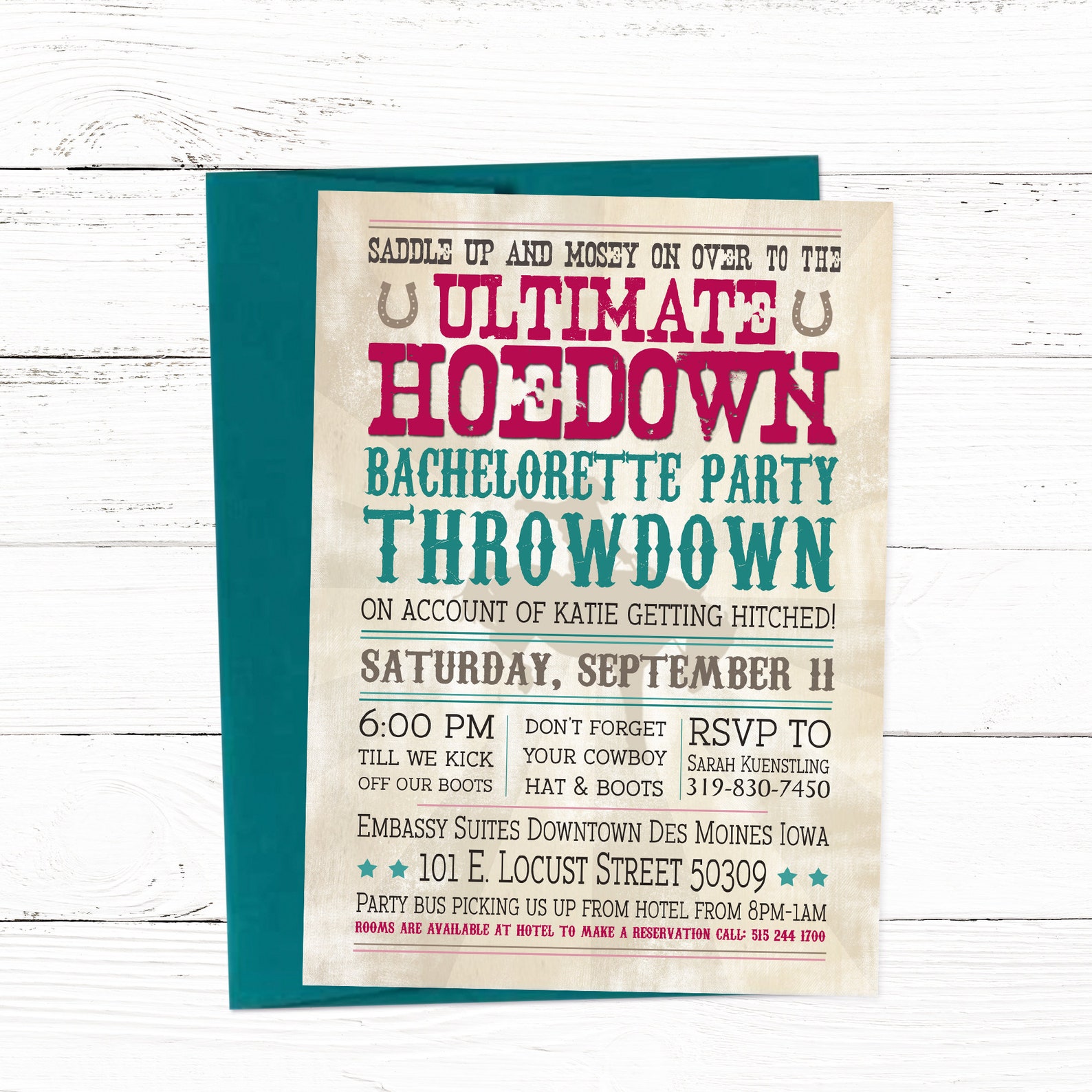 Rustic Hoedown Invitation Ultimate Hoedown Throwdown Country Western - Etsy
