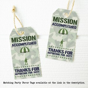 Military Party Food Labels - Editable Army Camo Place Cards - Etsy