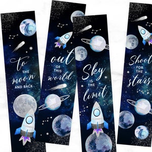 Outer Space Bookmarks - Printable Planets and Solar System Bookmark Set ...