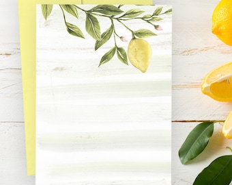 Personalized Note Cards Lemon Note Cards Lemon Gifts - Etsy
