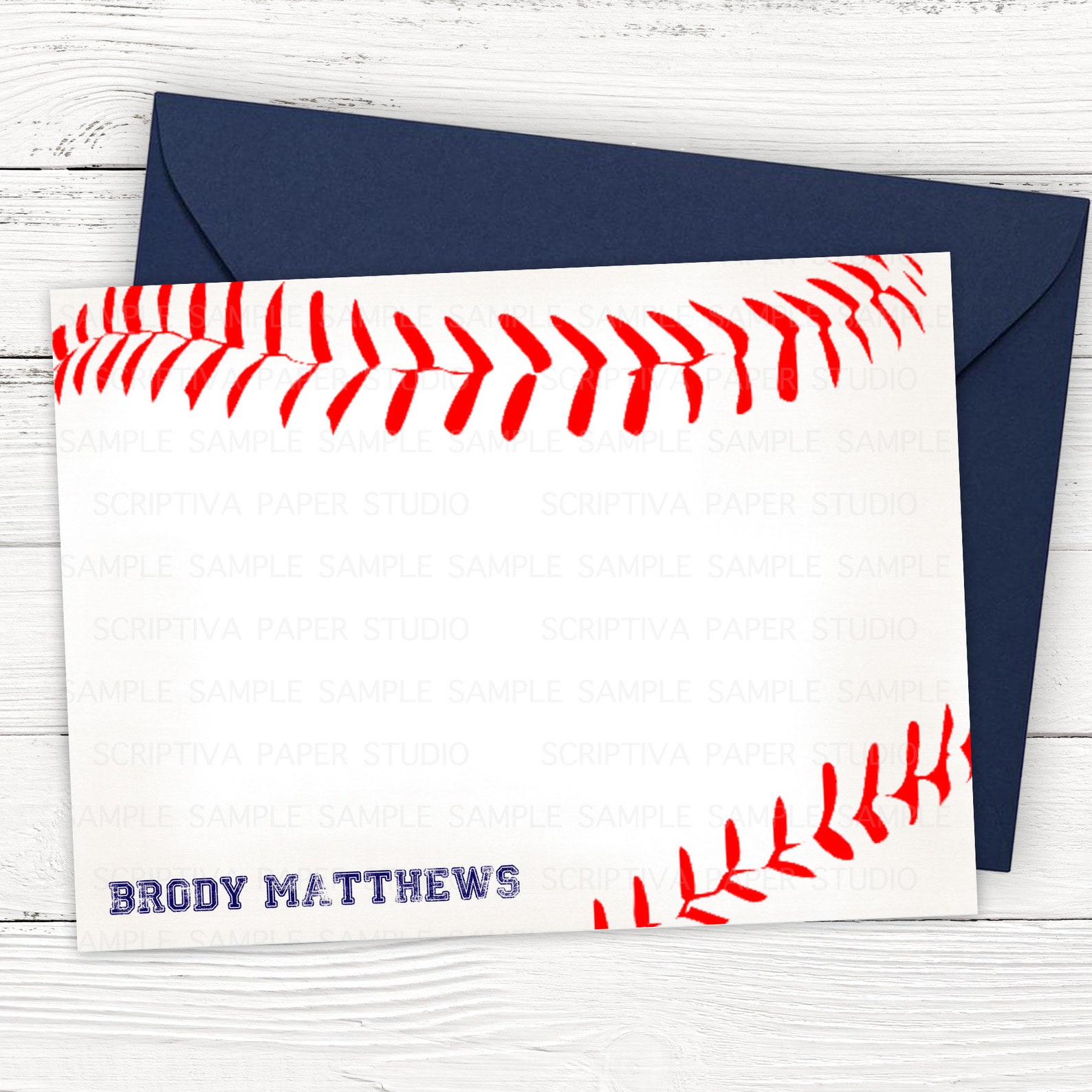 Baseball Stationery Thank You Note Cards | Etsy