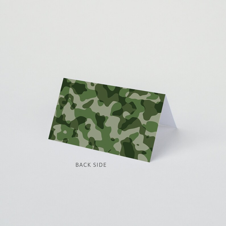 Military Party Food Labels - Editable Army Camo Place Cards - Etsy