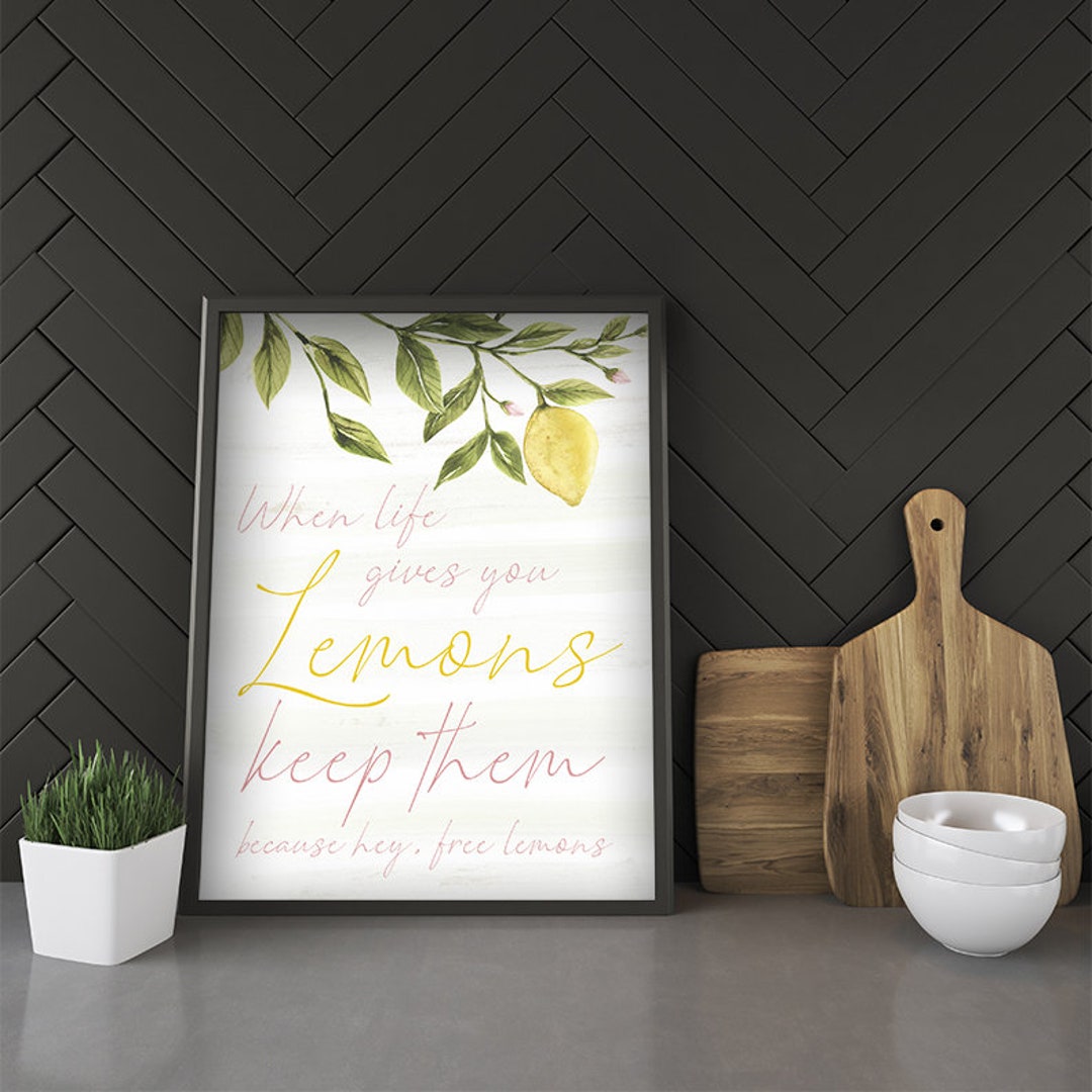 Lemon Wall Art - When Life Gives You Lemons - Etsy