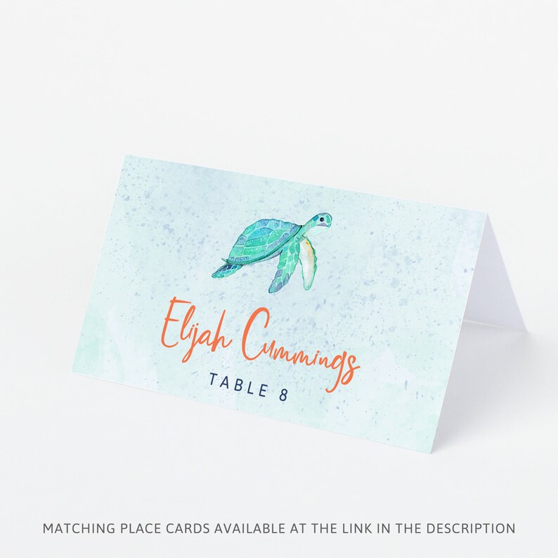 Sea Turtle Table Number Signs - Etsy