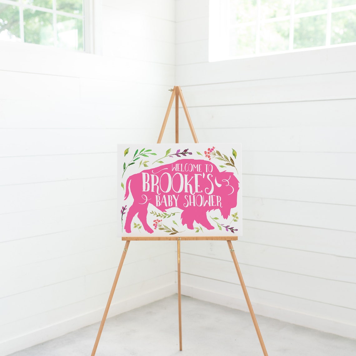 Bison or Buffalo Themed Welcome Sign Baby Shower Wedding | Etsy