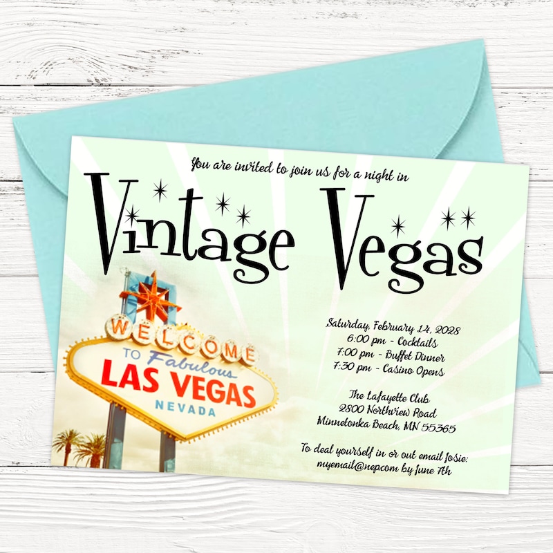Las Vegas Invitation - Etsy