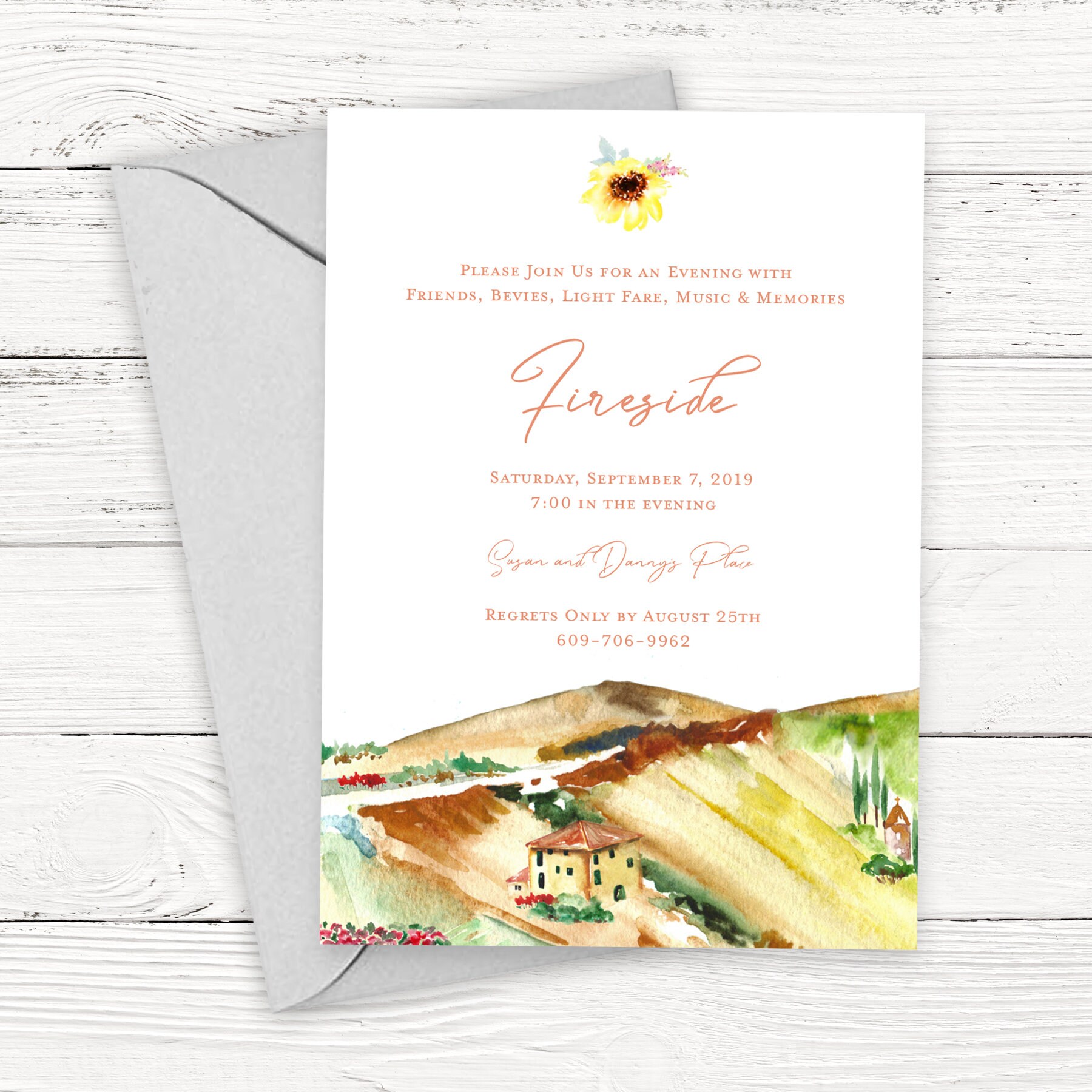 Tuscany Wine Dinner Invitation | Etsy