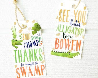 Alligator Tags Round Gift Tags Set of 10 - Etsy