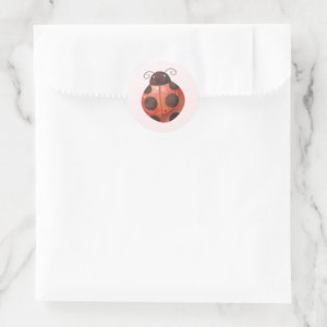 Set of 3 Ladybug Stickers | Personalized Ladybug Birthday Party Decor ...