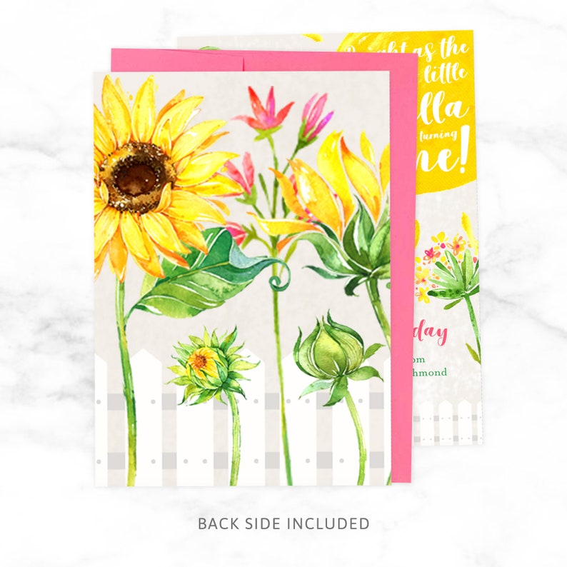 Sunflower Birthday Party Invitation | Etsy
