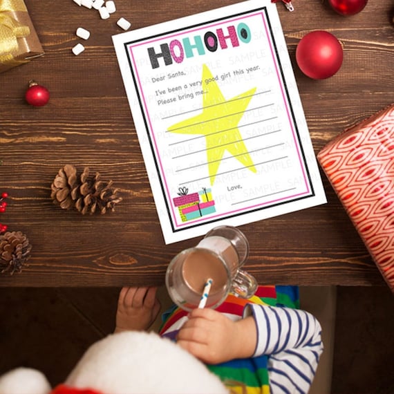 Letter to Santa Christmas Wish List Printable Stationery - Etsy