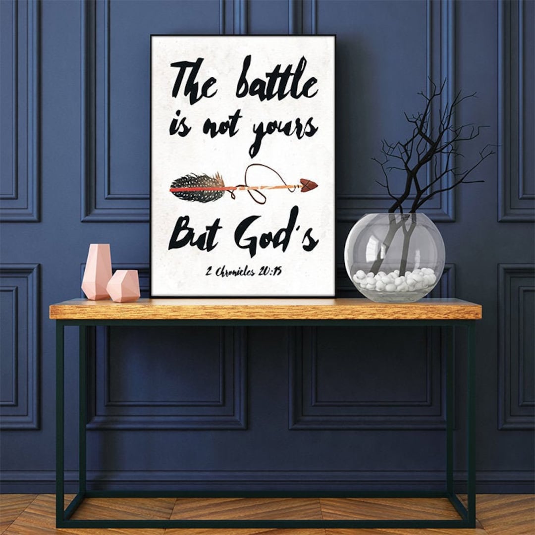 Christian Wall Art - the Battle is Not Yours but God's - 2 Chronicles ...