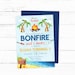 Beach Bonfire Birthday Party Invitation - Etsy