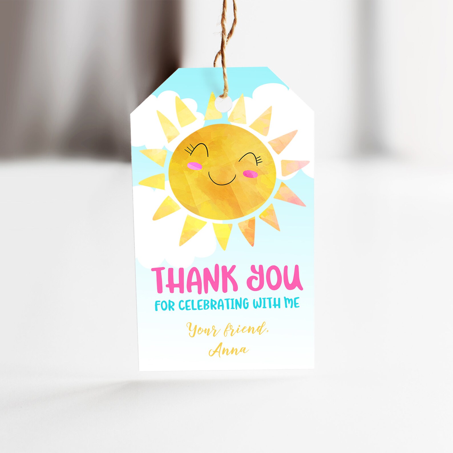 Summer Sun Birthday Party Favor Tags Fun in the Sun Party - Etsy