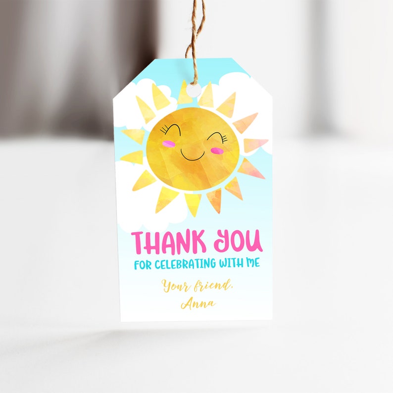Summer Sun Birthday Party Favor Tags Fun in the Sun Party - Etsy