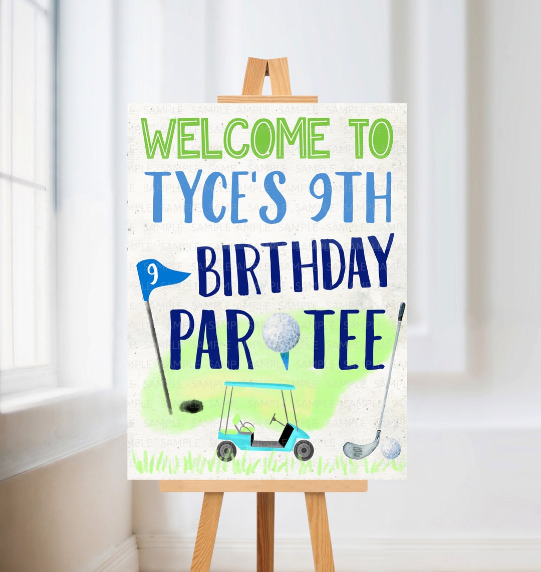 Golf Birthday Party Welcome Sign - Etsy