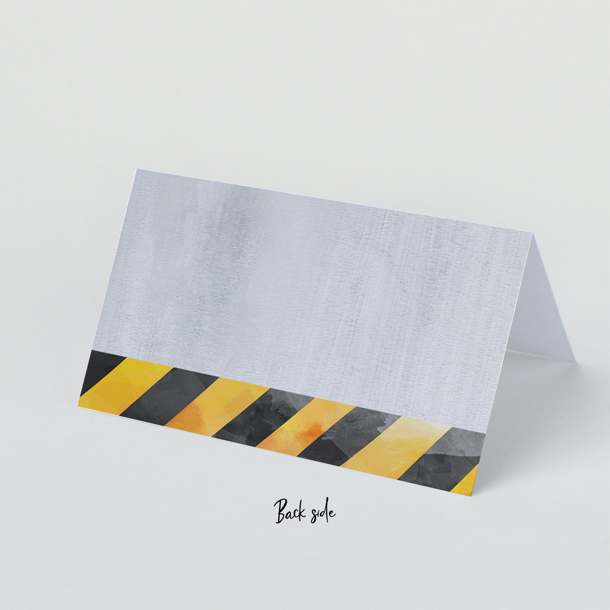 Construction Place Cards and Menu Label Tent Cards | Set of 4 ...