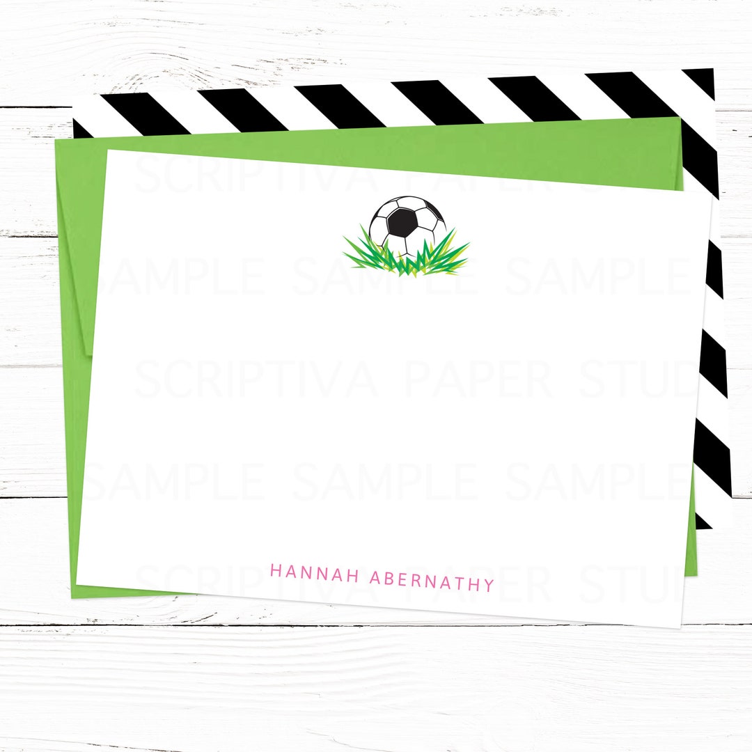 Soccer Thank You Note Cards | Personalized Stationery - Etsy