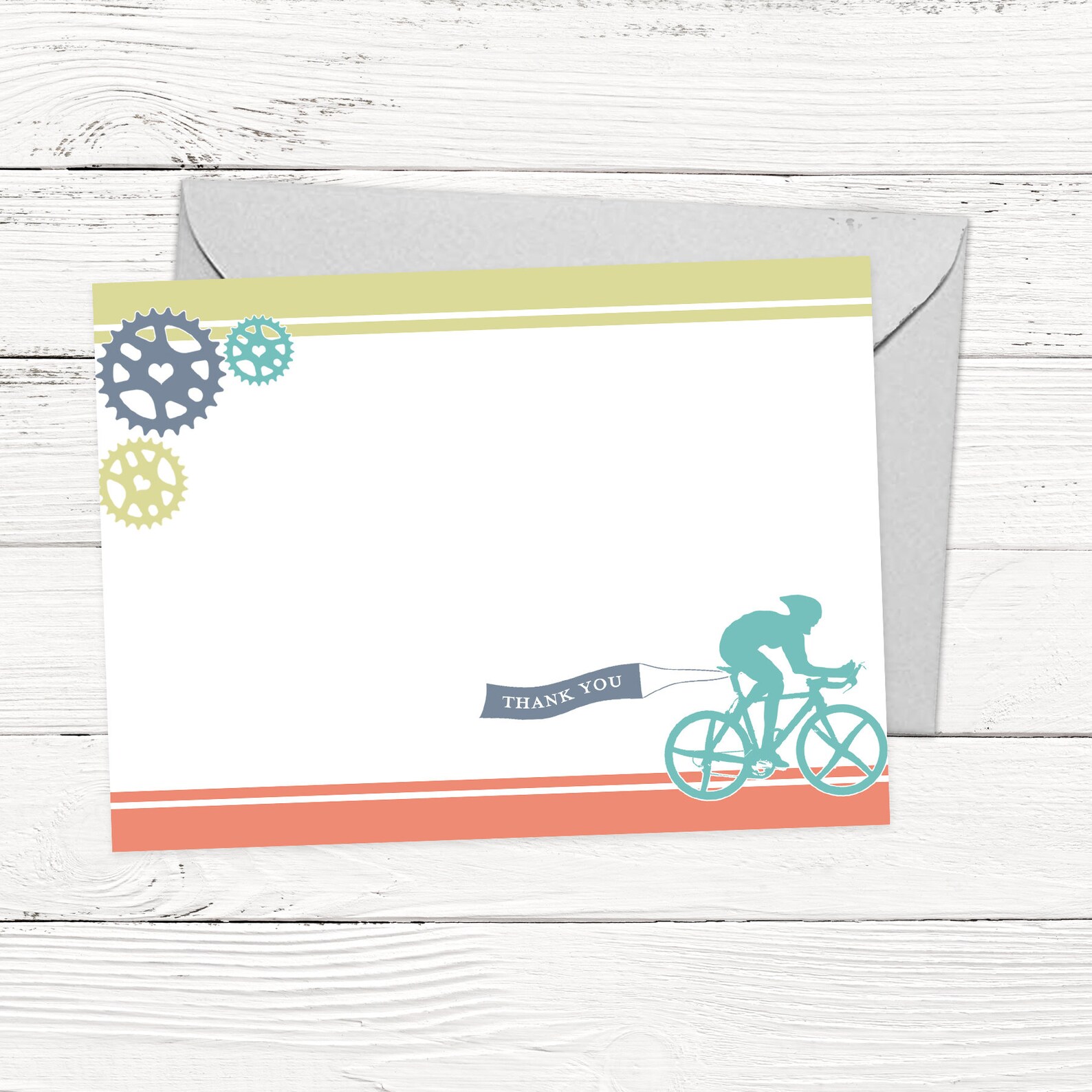 Cyclist Thank You Notes - Bike Stationery - Etsy