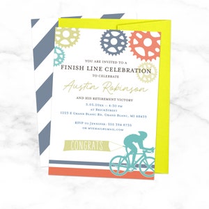 Cyclist Party Invitation - Road Bike Invitation - Etsy