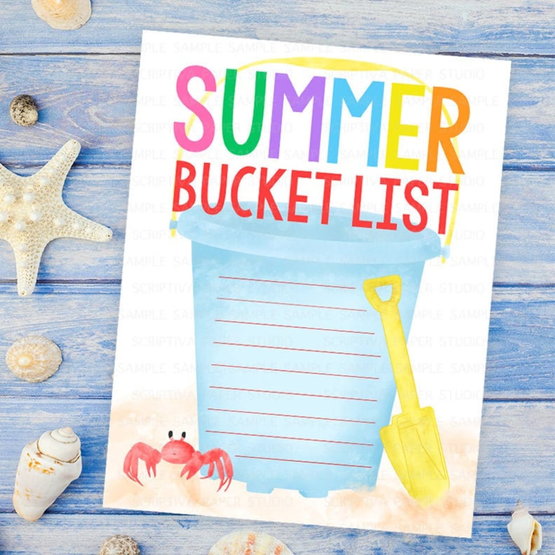 Summer Bucket List Printable - Etsy