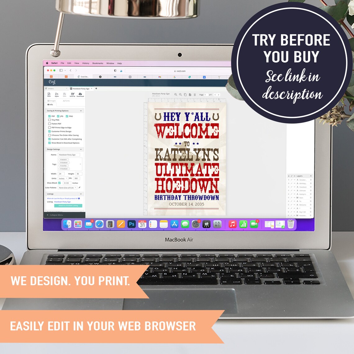 Hoedown Party Welcome Sign - Country Western Barn Dace Party Decor - Etsy