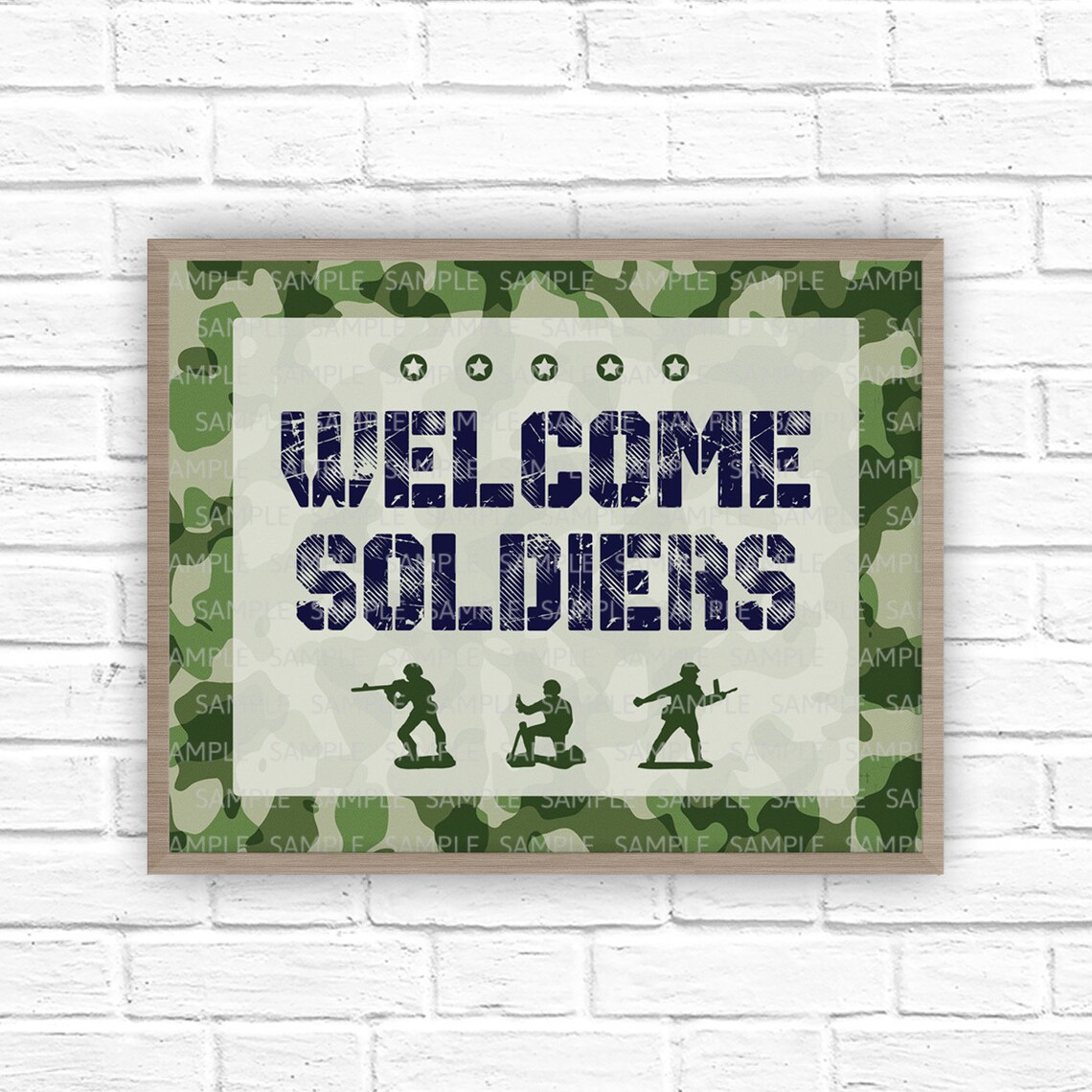 Camo Military Party Welcome Sign Welcome Soldiers Army Party | Etsy