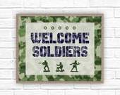 Camo Military Party Welcome Sign Welcome Soldiers Army Party - Etsy