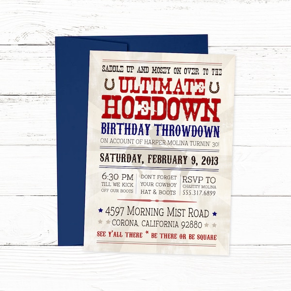 Barn Dance Invite - Etsy