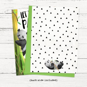 Panda Theme Birthday Party Invitation Panda Party Invitation - Etsy