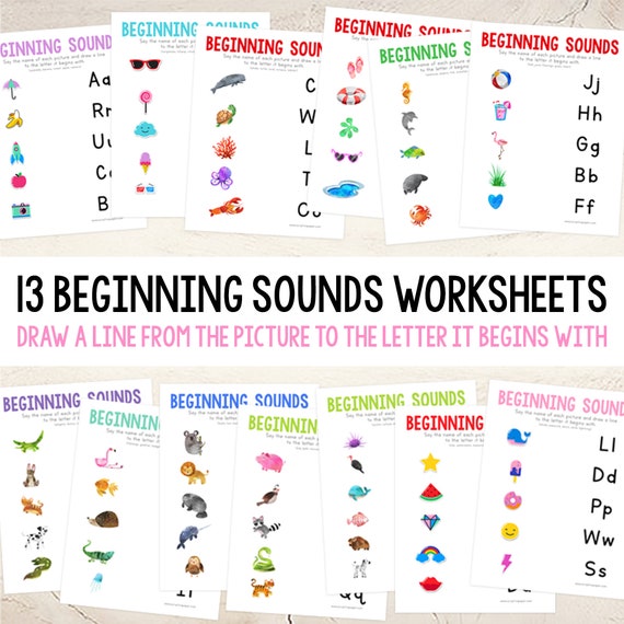 Matching Beginning Sounds Worksheets