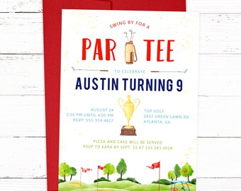 Golf Ticket Birthday Invitation Golf Ticket Invite Golf Themed Party ...