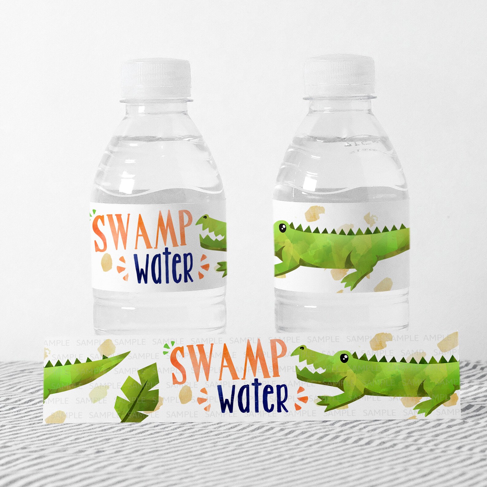 Alligator Water Bottle Labels - Crocodile or Alligator Birthday Party ...